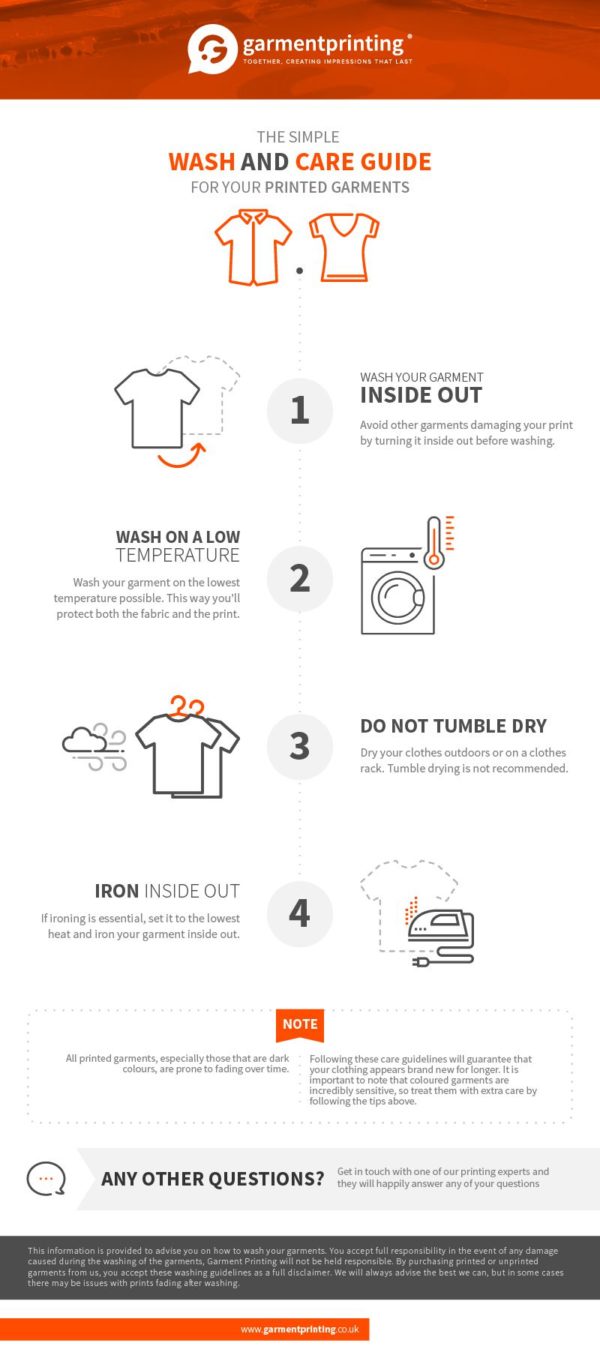 Garment Printing Wash and Care Guide - Garment Printing